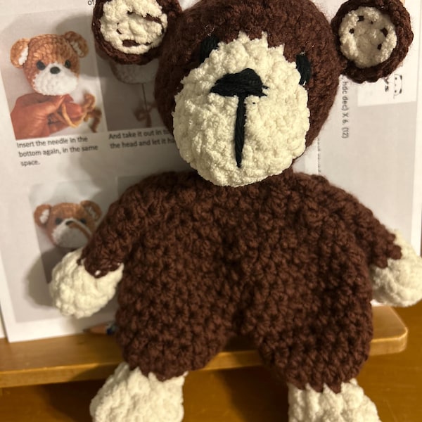 Bear Snuggler Amigurumi , Plushie Snuggler Bear , Crochet Pattern Bear ...