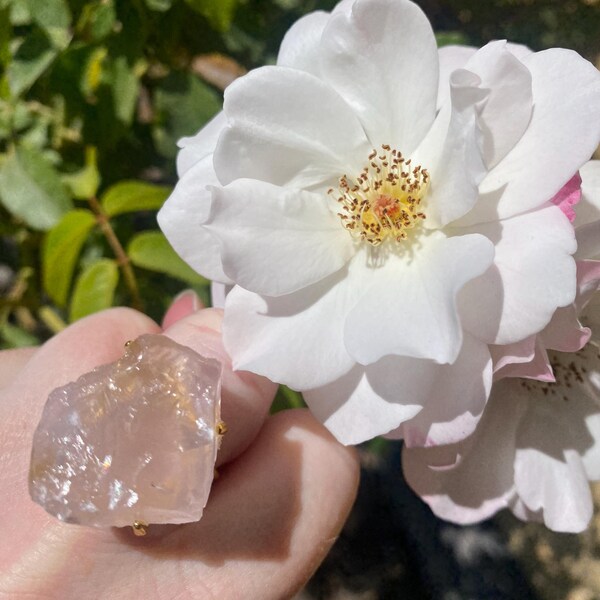 Ghost Quartz Ring, Phantom Quartz Ring,garden Quartz Ring,large Quartz ...