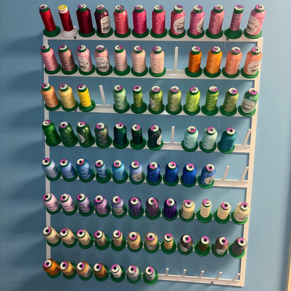 Sewing Thread Rack - Holds 42 Large Isacord Style Spools 5000M - Thread ...