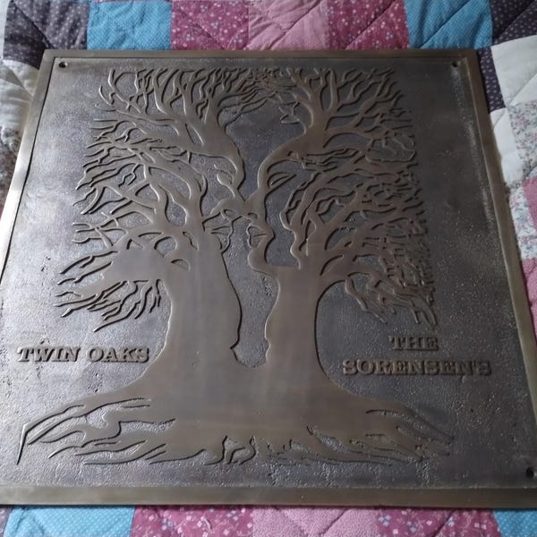 Fully Customized Bronze Plaque - Cast Bronze Vintage Signs - Family ...