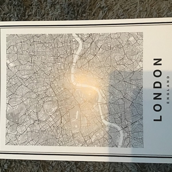 London Map Print, Map of London, City Map Art, Street Names London ...