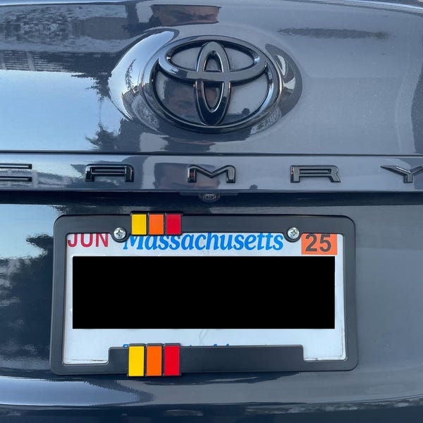Vintage-toyota-retro-style-license-plate-frame-trd-offroad-tacoma-fj ...