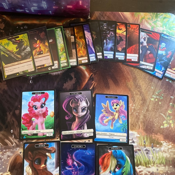 Mtg My Little Pony Horse/pony/pegasus Token Set Alternative Art EDH ...