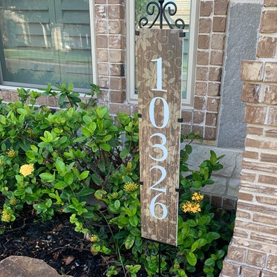 Rustic Personalized Address Yard Stake, Welcome Sign, Home Decor ...