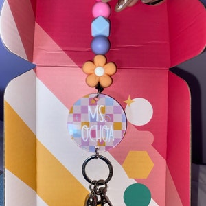 Groovy Sparkly Lanyard Personalized Lanyard for Badge 80's Lanyard ...