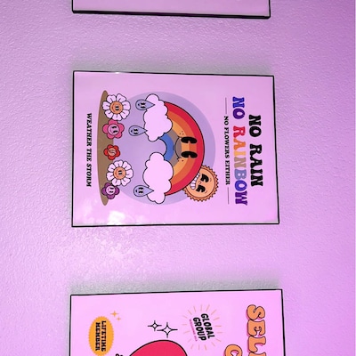 Retro Rainbow Poster, Cute Wall Art Print, Positive Quote Poster, No ...