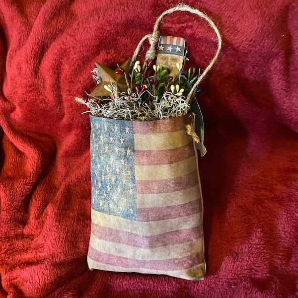 Beautiful Primitive Americana Bag Full of Goodies! - Etsy