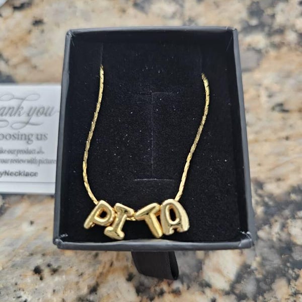 Personalized Tiny Balloon Initial Name Necklace, Mini Name Necklace, Minimalist Necklace ...