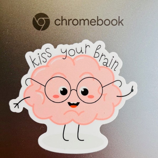 Kiss Your Brain Teacher Sticker - Etsy