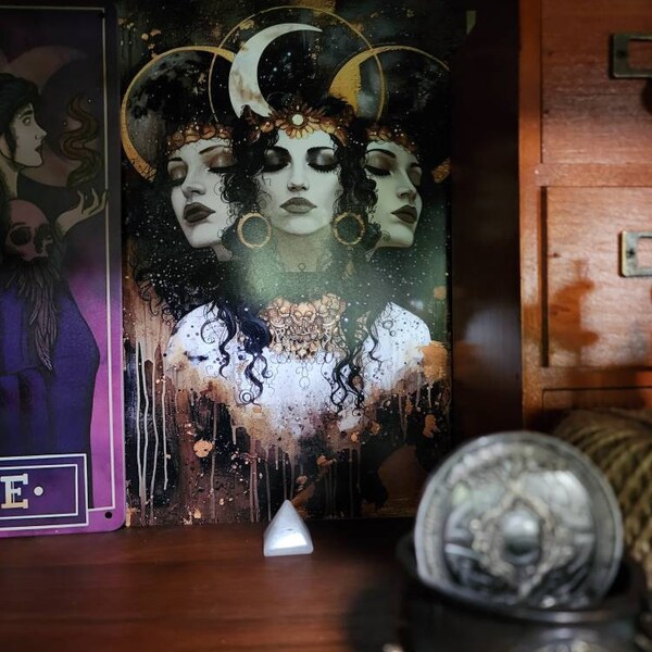 Brigid Celtic Goddess of Healing, Solar Eclipse Nature Awakening, Moon Goddess Art, Spiritual ...