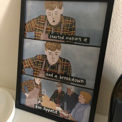 Great British Bake off James Acaster Meme A4 Print - Etsy