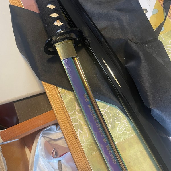 Monogram Custom Japanese Katana, Personalized Sword, 41“ SHARP Blade ...