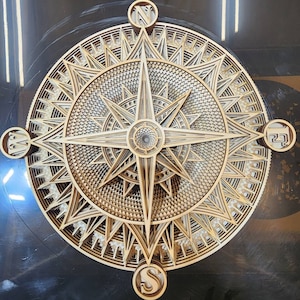 Laser Cut Compass 3D Mandala Svg Files Multilayer Panel, Multi-layer ...