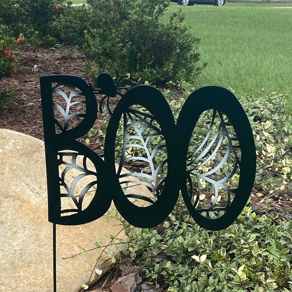 Large Metal Boo Sign/ Outdoor Halloween Decoration - Etsy