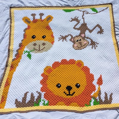 Graphgan Pattern Corner to Corner C2C Thumping Boy Rabbit Cartoon ...