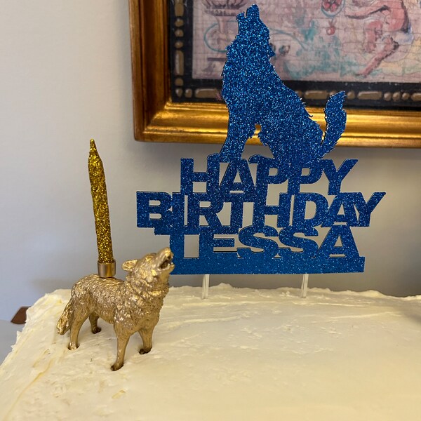 Wolf Topper, Wolf Cake Topper, Wolf Birthday Cake Topper, Howling Wolf ...