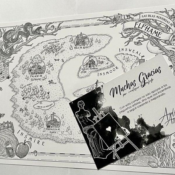 Map of "elfhame" From "the Cruel Prince" - Fan Art Illustration by ...