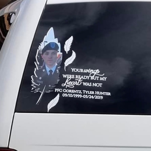 Rest in Peace Car Sticker RIP in Loving Memory Loss of Loved One Decal ...