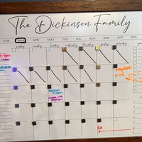 Personalized Dry Erase Wall Calendar With Custom to Do List - Etsy Canada