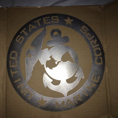 US Marine Corps Metal Sign Authorized Seller for USMC Logo - Etsy