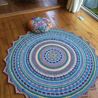 Crochet Pattern BOHO RUG Bobbiny Cord by Atergcrochet - Etsy Canada