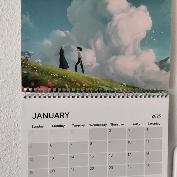 2025 Wall Calendar, Cute Calendar, Desk Planner, Anime, Gift for Kids ...
