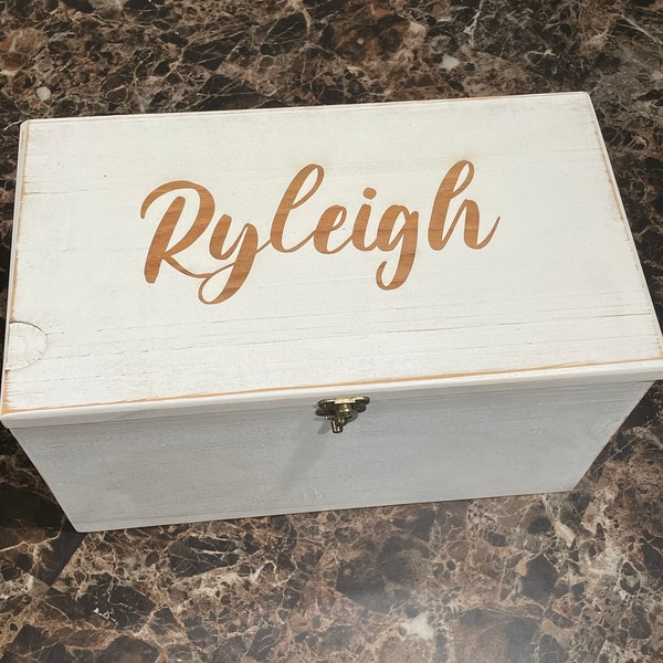 Personalized Keepsake Boxes, Laser Engraved Wooden Memory Box, Time ...