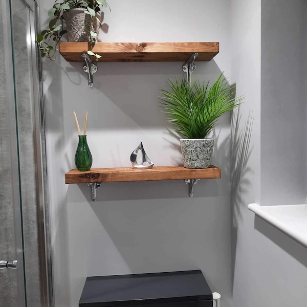 Cast Chrome Polished Antique Style Wall Shelf Bracket Cistern System ...