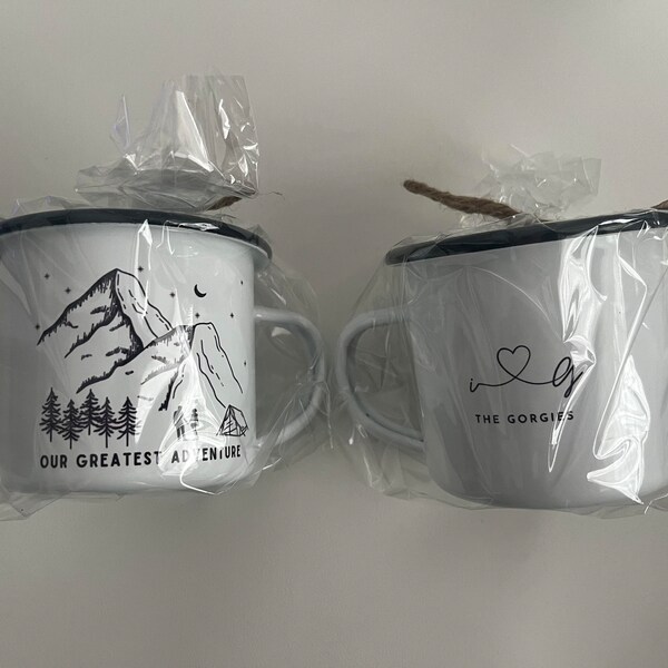 Tally Marks Tin Year Anniversary Gift Mug | Personalized 10th Wedding ...