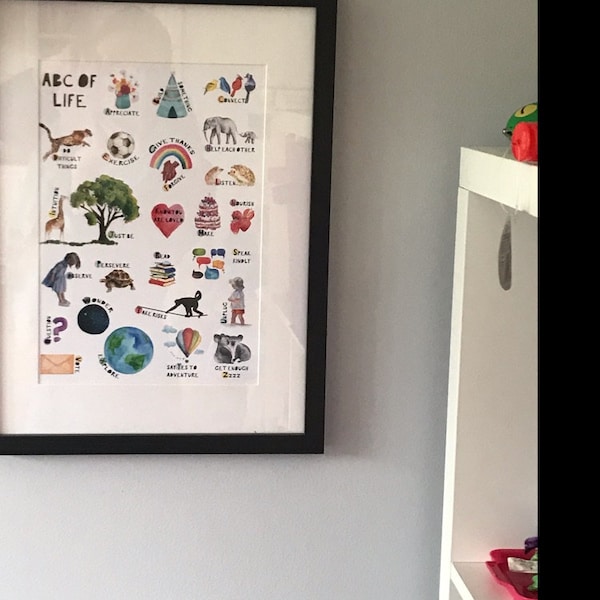 Children's Alphabet Print, Nursery Poster, Alphabet Poster, Abc Poster ...