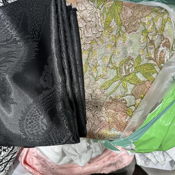 Black Dark Floral Fabric, Flocking Mesh Fabric, Gradient Lace Fabric ...