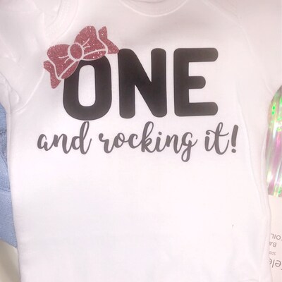 Girl One SVG, Girl First Birthday SVG, Rocking It SVG, One & Rocking It ...