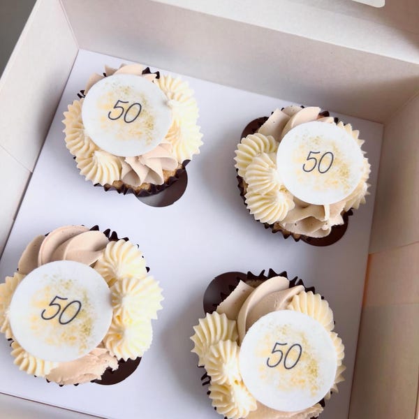 30 Personalised Edible Rice Paper Cupcake Toppers / Birthdays Pre Cut ...