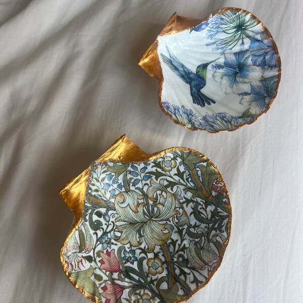 Trio of Hand Decorated Oyster Shell Tree Decorations Pretty Fairies ...