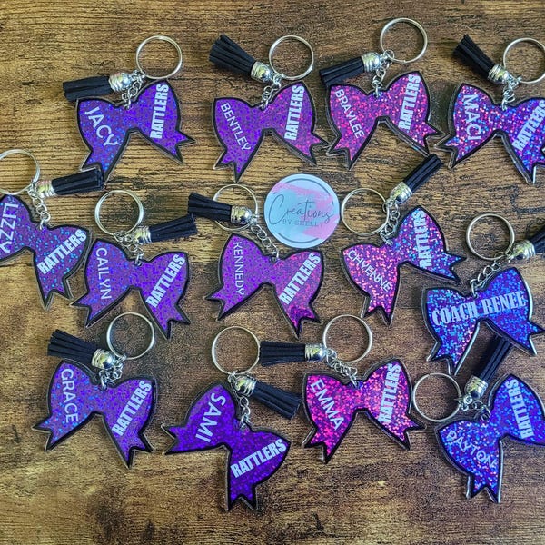 Cheer Bow Acrylic Shape Craft Blank, Keychain Blanks - Etsy