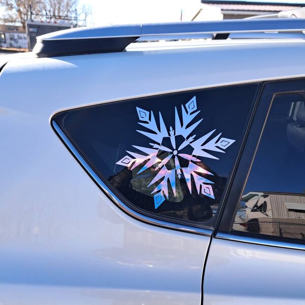 Holographic Disney Frozen Snowflake Vinyl Decal, Car Decal, Window ...