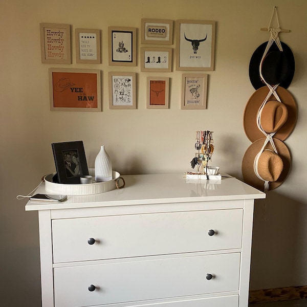 Coastal Cowgirl Gallery Wall Art, Set of 15, Trendy Dorm Decor, Girly ...