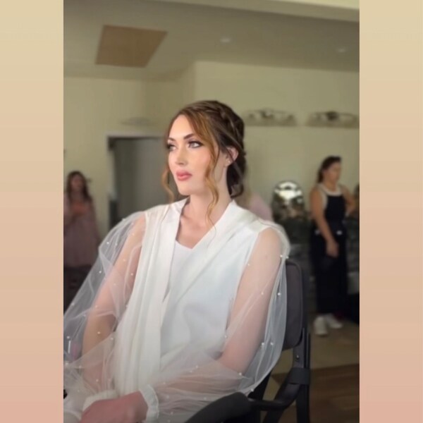 Long Bridal Robe With Train Sheer Tulle Ruffle Robe Boudoir Robe - Etsy