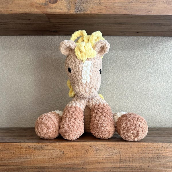 BUNDLE Paylin the Pony STUFFIE + SNUGGLER Crochet Pattern | No Sew Low ...