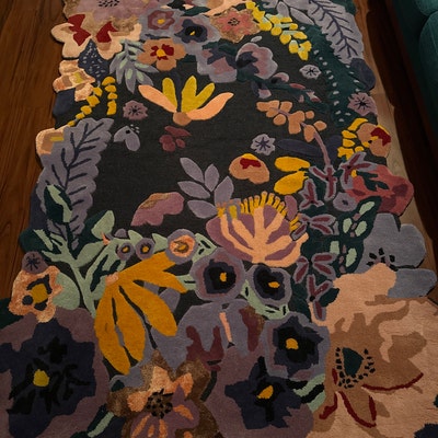 Floral 100% Handmade Woolen Area Rug for Hall Kitchen Living - Etsy