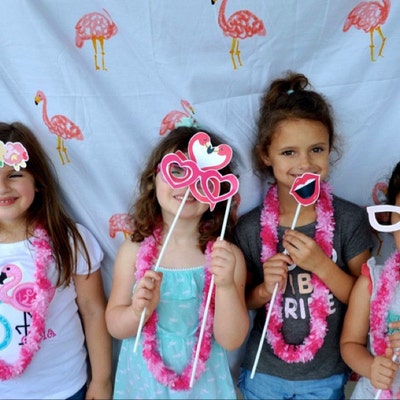 Printable Flamingo Party Photo Booth Props Flamingo Photobooth Props ...