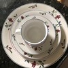 Blue White Fine China Dinnerware Set Blue Floral Design Rimmed Platinum ...