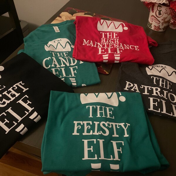 Family Group Christmas Elf Shirts, Sassy Elf Tee, Customize Elf Te ...