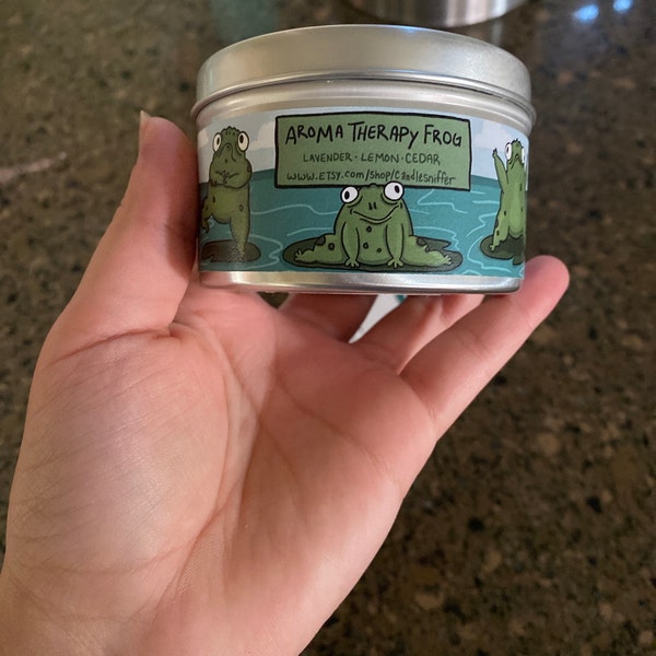 Aromatherapy Frog / Lavender/ Calming / Frog / Yoga / Lemon Cedar / Vegan Soy / Eco Friendly ...