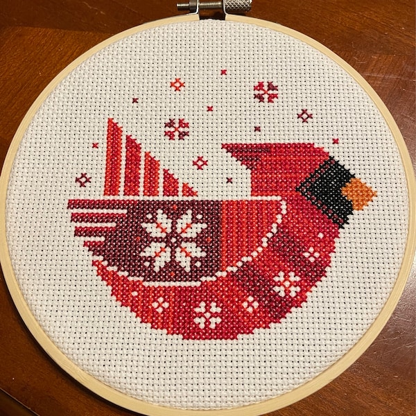 Holiday Cardinal PDF Cross Stitch Pattern - Etsy