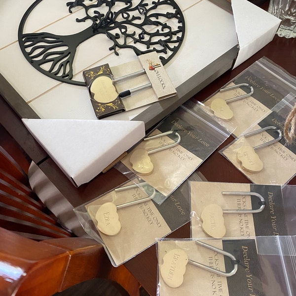 Lovelocks Petite Love Locks, Wedding Locks, Wish Locks, Engraved ...