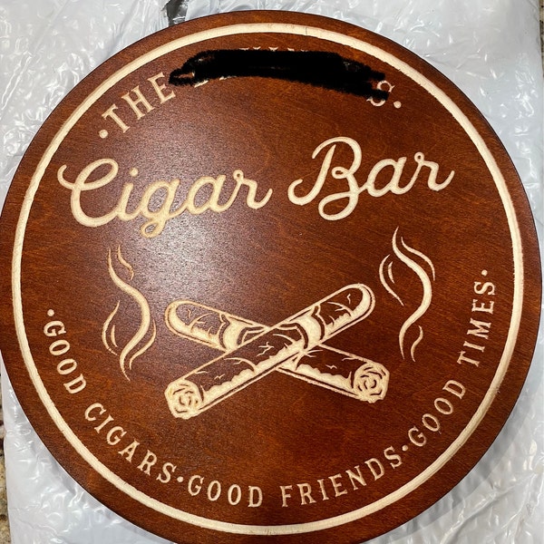 Cigar Bar Sign, Carved Wood Sign, Cigar Gifts, Cigar, Personalized ...
