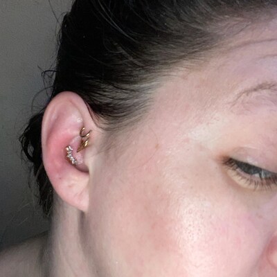 Angel Wings Piercing single Mix Marquise Cz Piercing, 925 Sterling ...