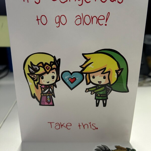 Legend of Zelda Nerdy Boyfriend Girlfriend Greeting Card Nintendo Gamer ...