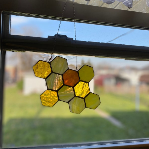 The Subtle Old Gregg Stained Glass Sun Catcher - Etsy